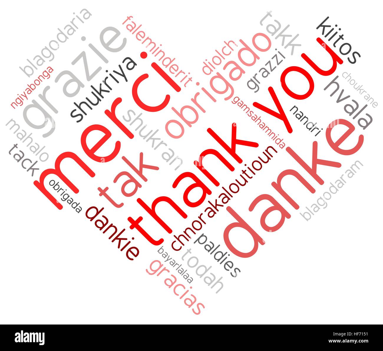 Merci Nuage de mots sur un fond blanc Image Vectorielle Stock - Alamy
