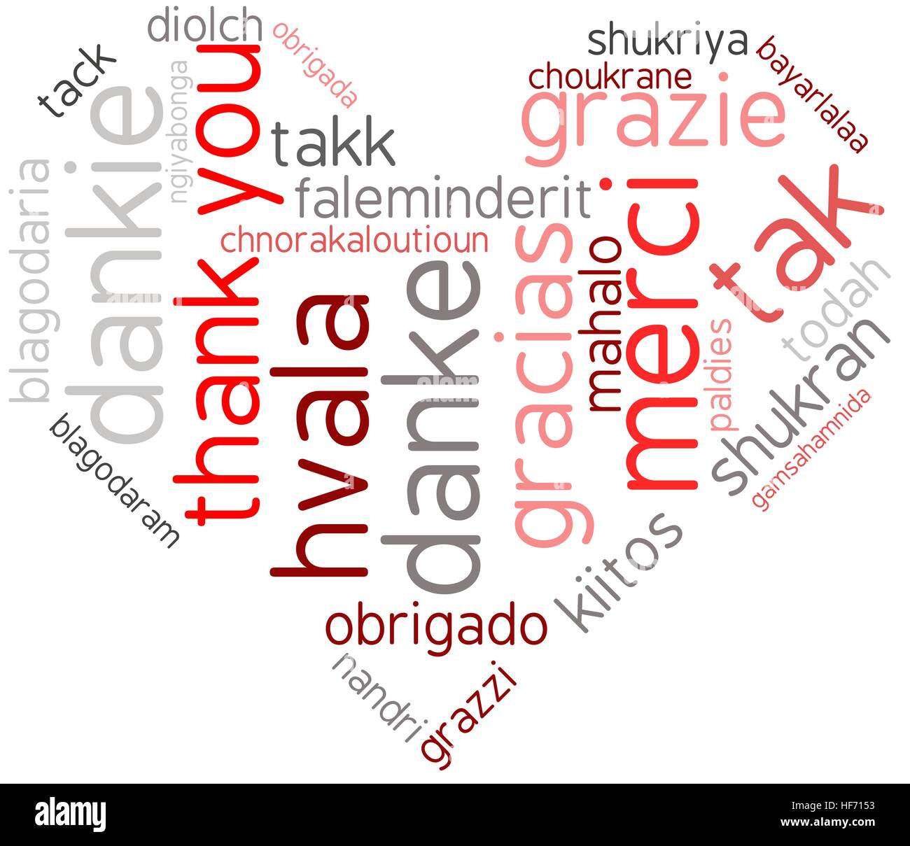 Merci Nuage de mots sur un fond blanc Image Vectorielle Stock - Alamy