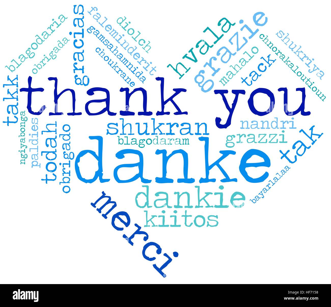 Merci Nuage de mots sur un fond blanc Image Vectorielle Stock - Alamy