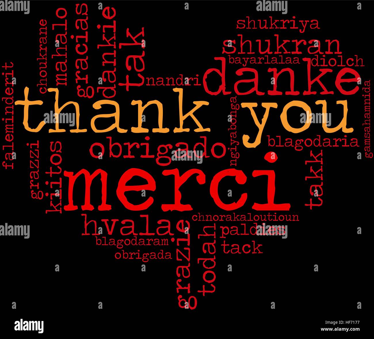 Merci Nuage de mots sur un fond blanc Image Vectorielle Stock - Alamy