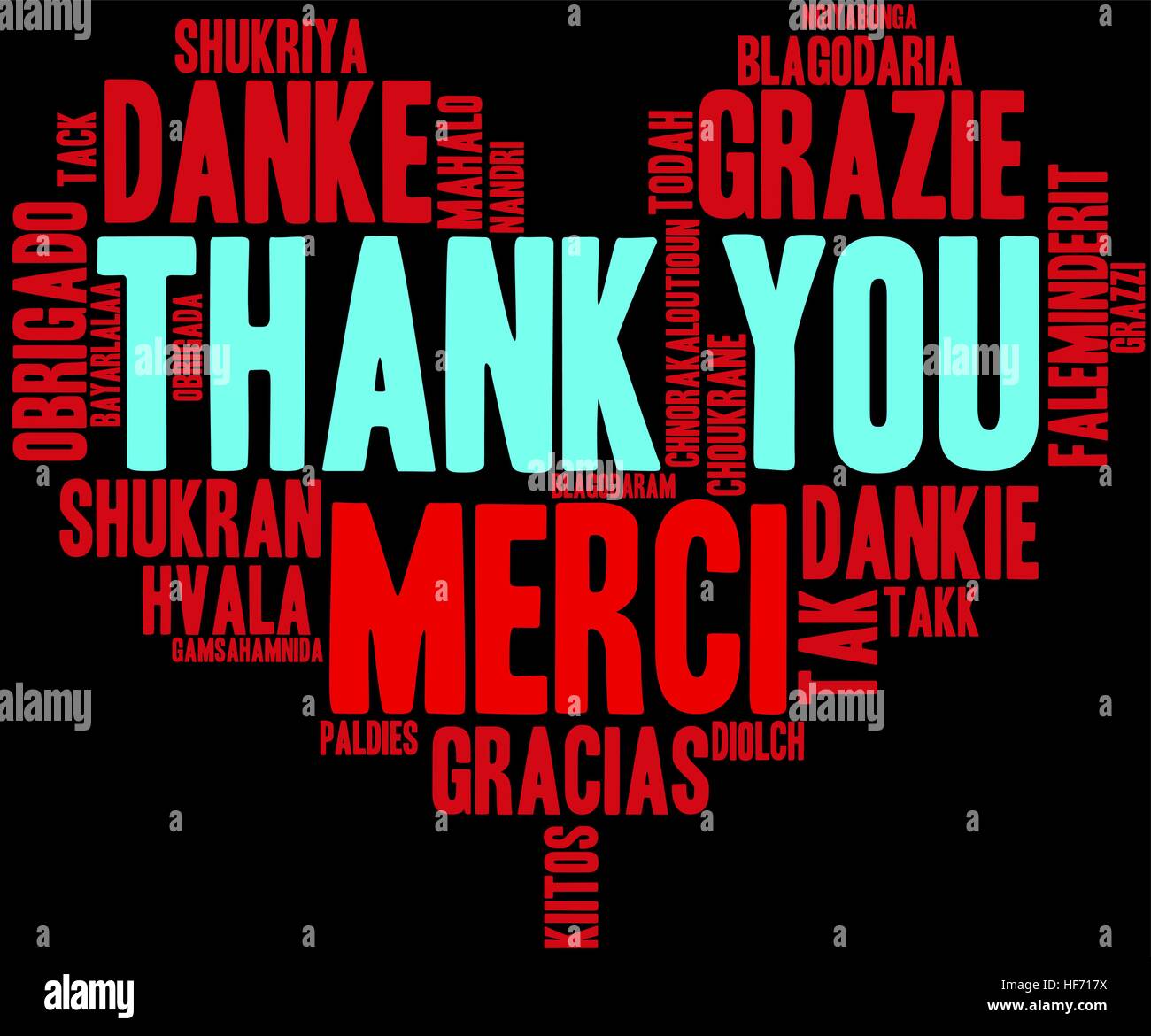 Merci Nuage de mots sur un fond blanc Image Vectorielle Stock - Alamy