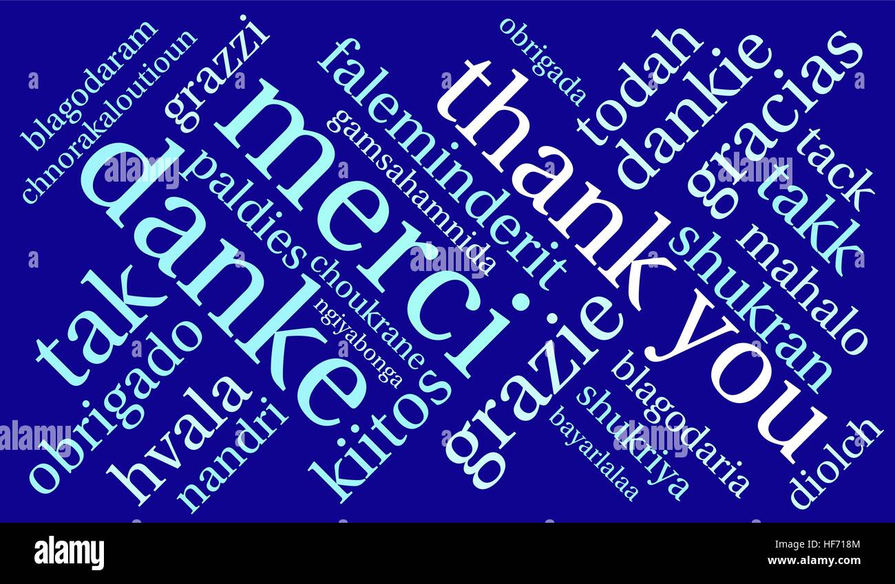 Merci Nuage de mots sur un fond blanc Image Vectorielle Stock - Alamy