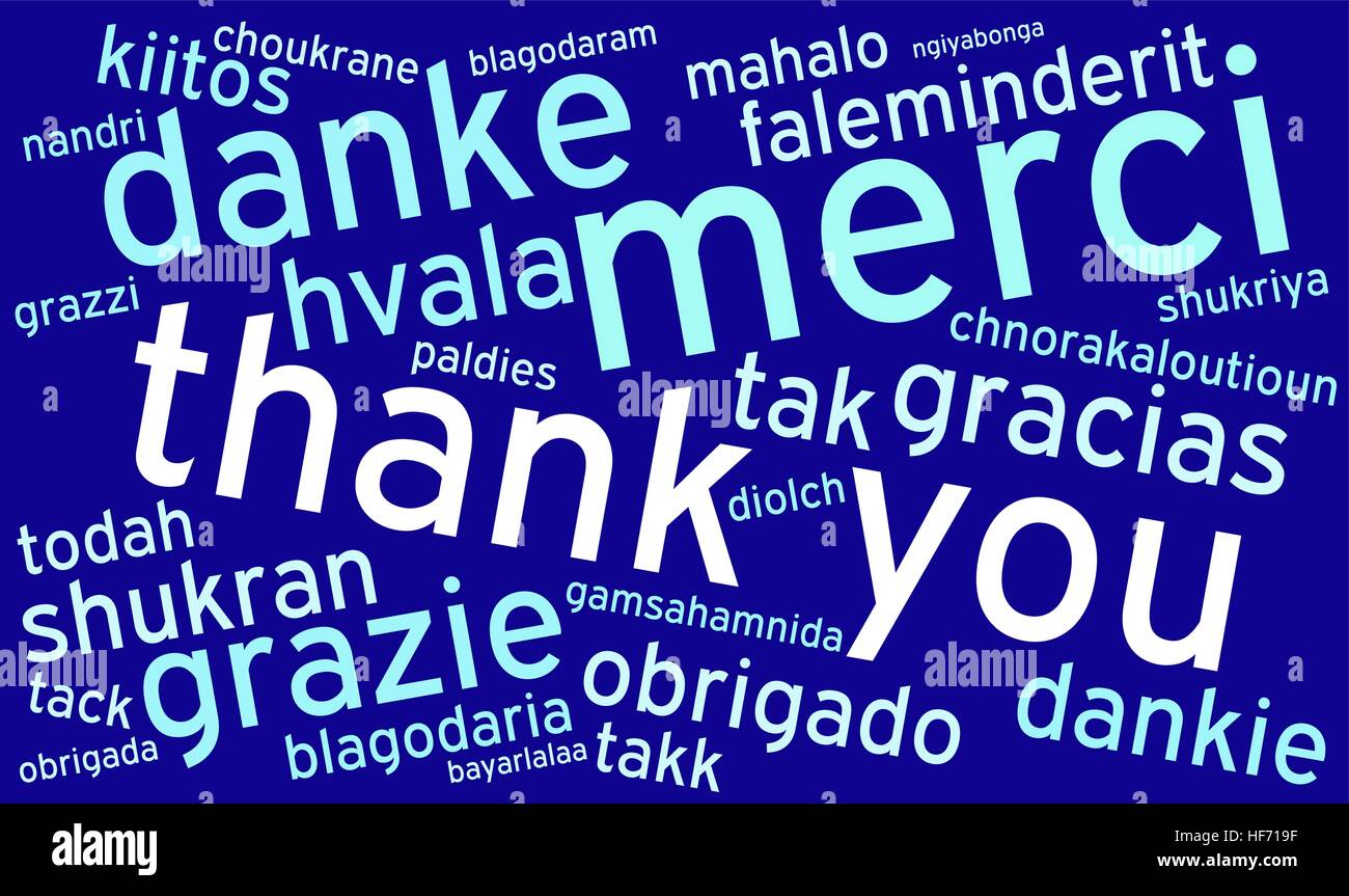Merci Nuage de mots sur un fond blanc Image Vectorielle Stock - Alamy