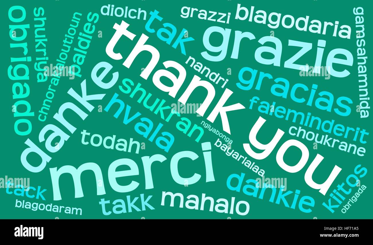 Merci Nuage de mots sur un fond blanc Image Vectorielle Stock - Alamy