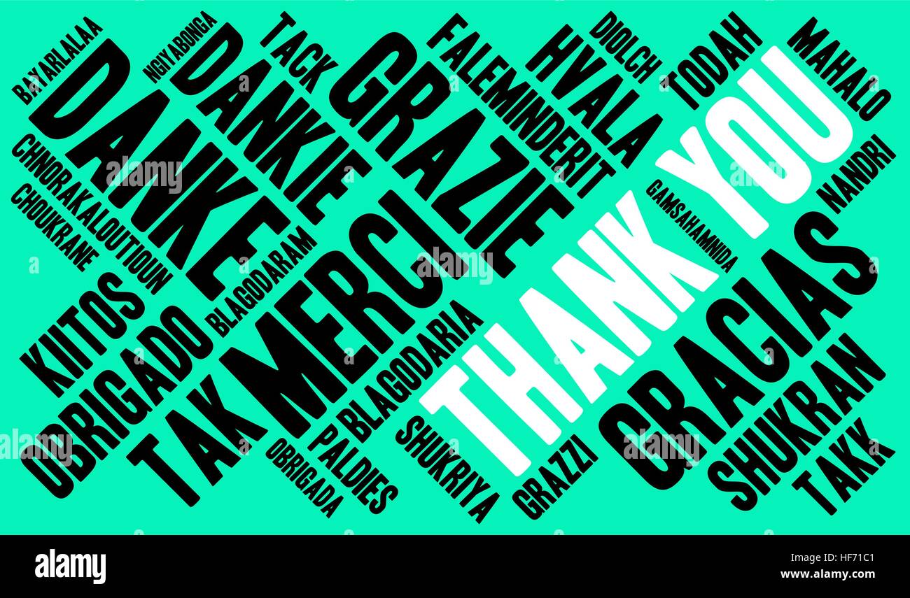 Merci Nuage de mots sur un fond blanc Image Vectorielle Stock - Alamy
