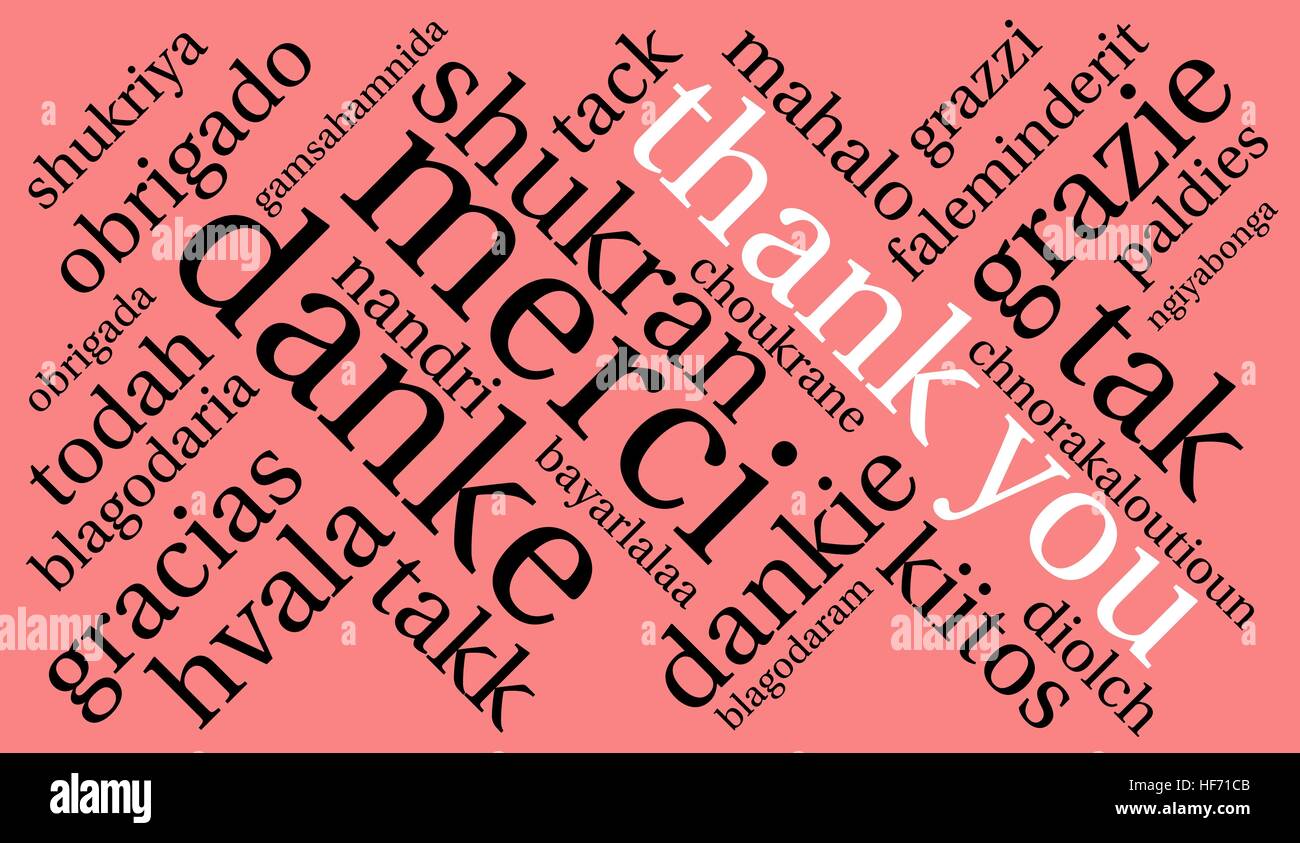 Merci Nuage de mots sur un fond blanc Image Vectorielle Stock - Alamy