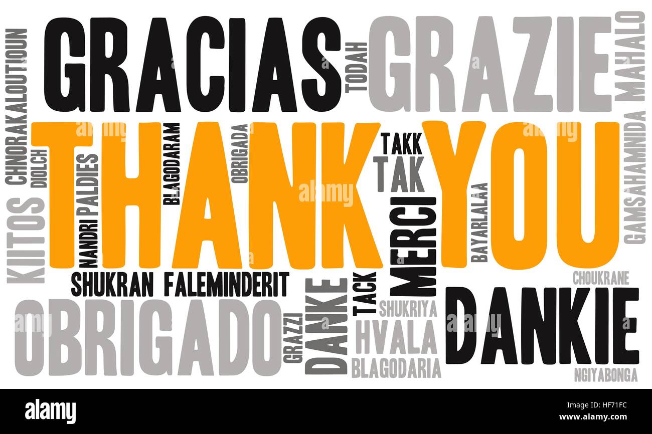 Merci Nuage de mots sur un fond blanc Image Vectorielle Stock - Alamy
