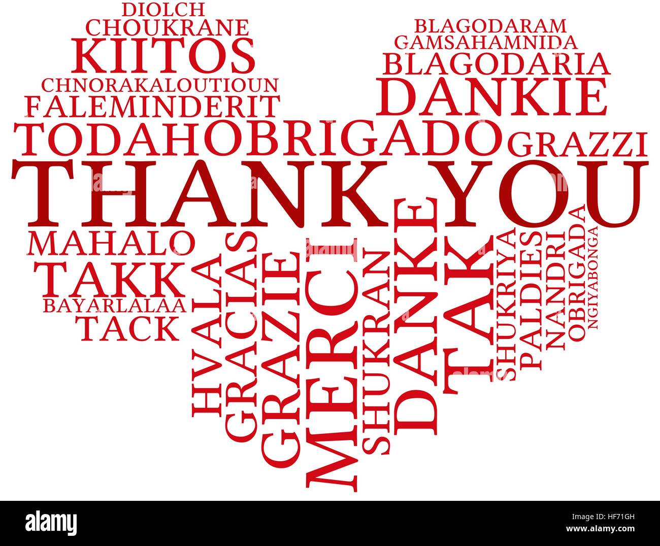 Merci Nuage de mots sur un fond blanc Image Vectorielle Stock - Alamy