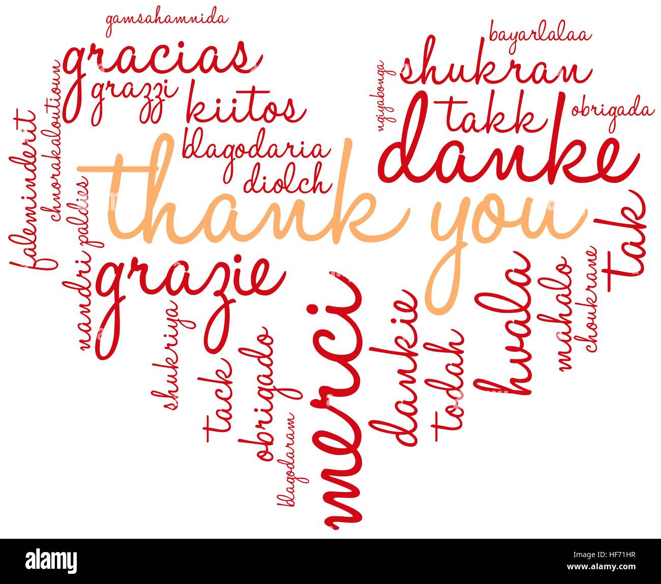 Merci Nuage de mots sur un fond blanc Image Vectorielle Stock - Alamy