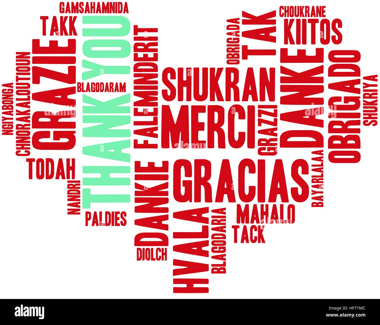 Merci Nuage de mots sur un fond blanc Image Vectorielle Stock - Alamy