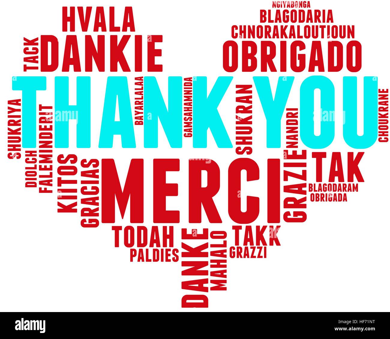 Merci Nuage de mots sur un fond blanc Image Vectorielle Stock - Alamy