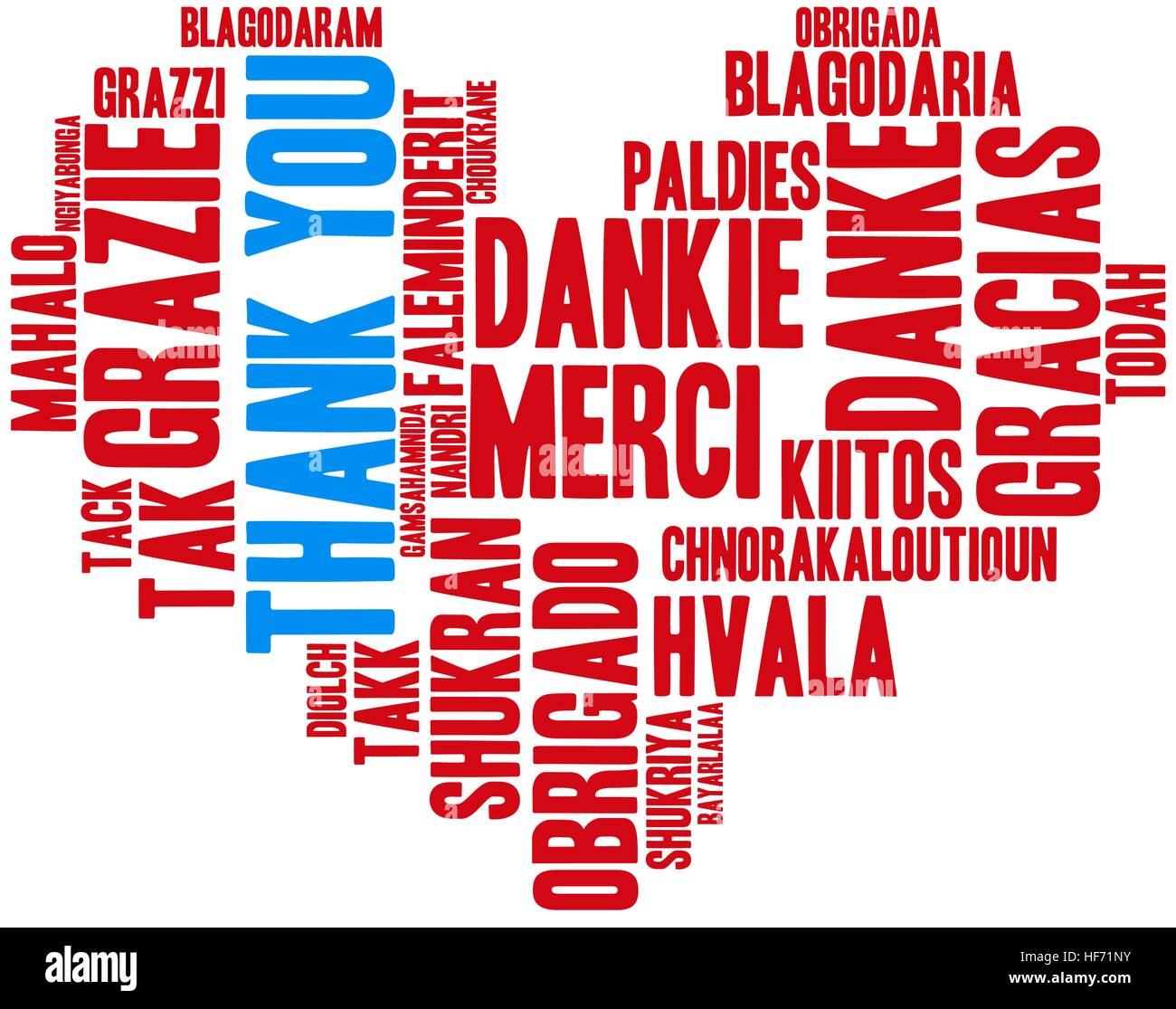 Merci Nuage de mots sur un fond blanc Image Vectorielle Stock - Alamy