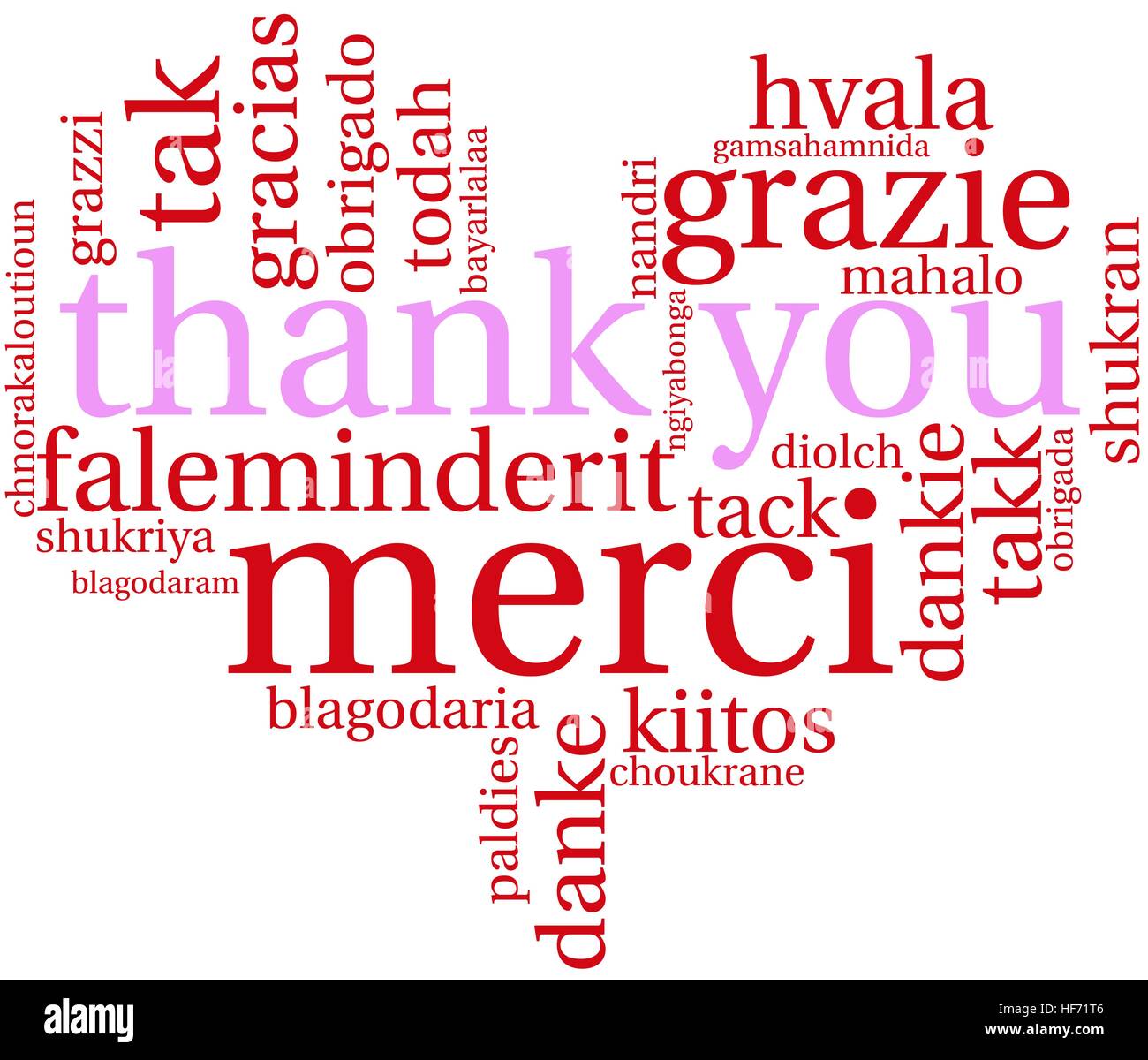Merci nuage de mots Banque d'images vectorielles - Alamy