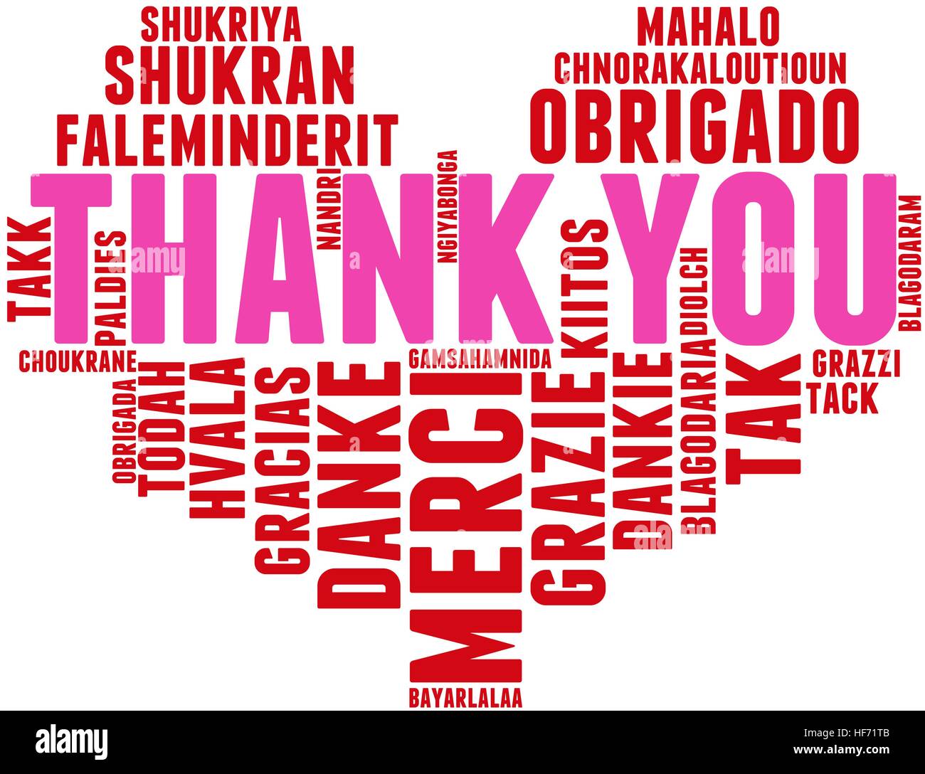 Merci nuage de mots Banque d'images vectorielles - Alamy