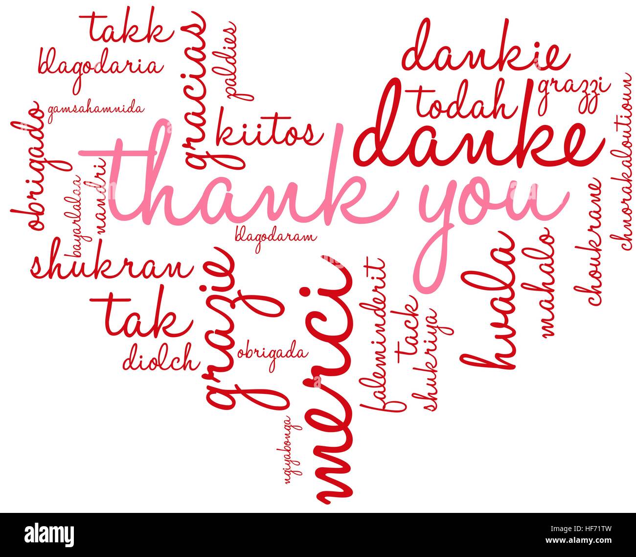 Merci nuage de mots Banque d'images vectorielles - Alamy