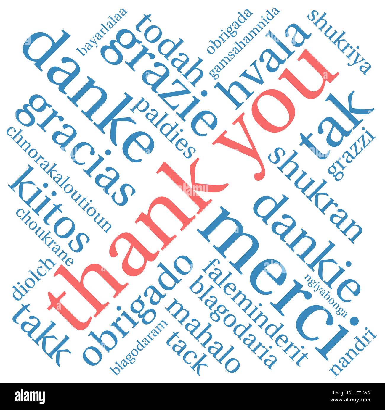 Merci nuage de mots Banque d'images détourées - Alamy