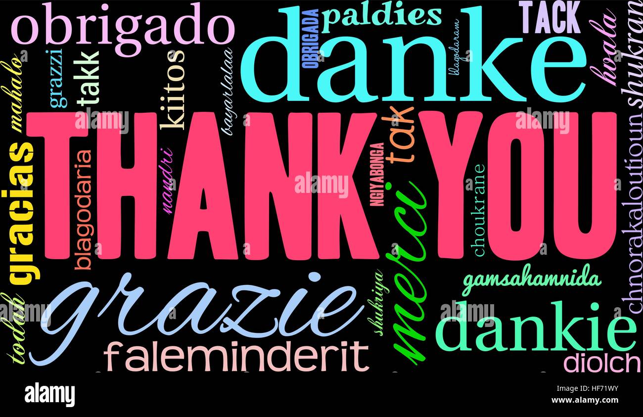 Merci Nuage de mots sur un fond blanc Image Vectorielle Stock - Alamy
