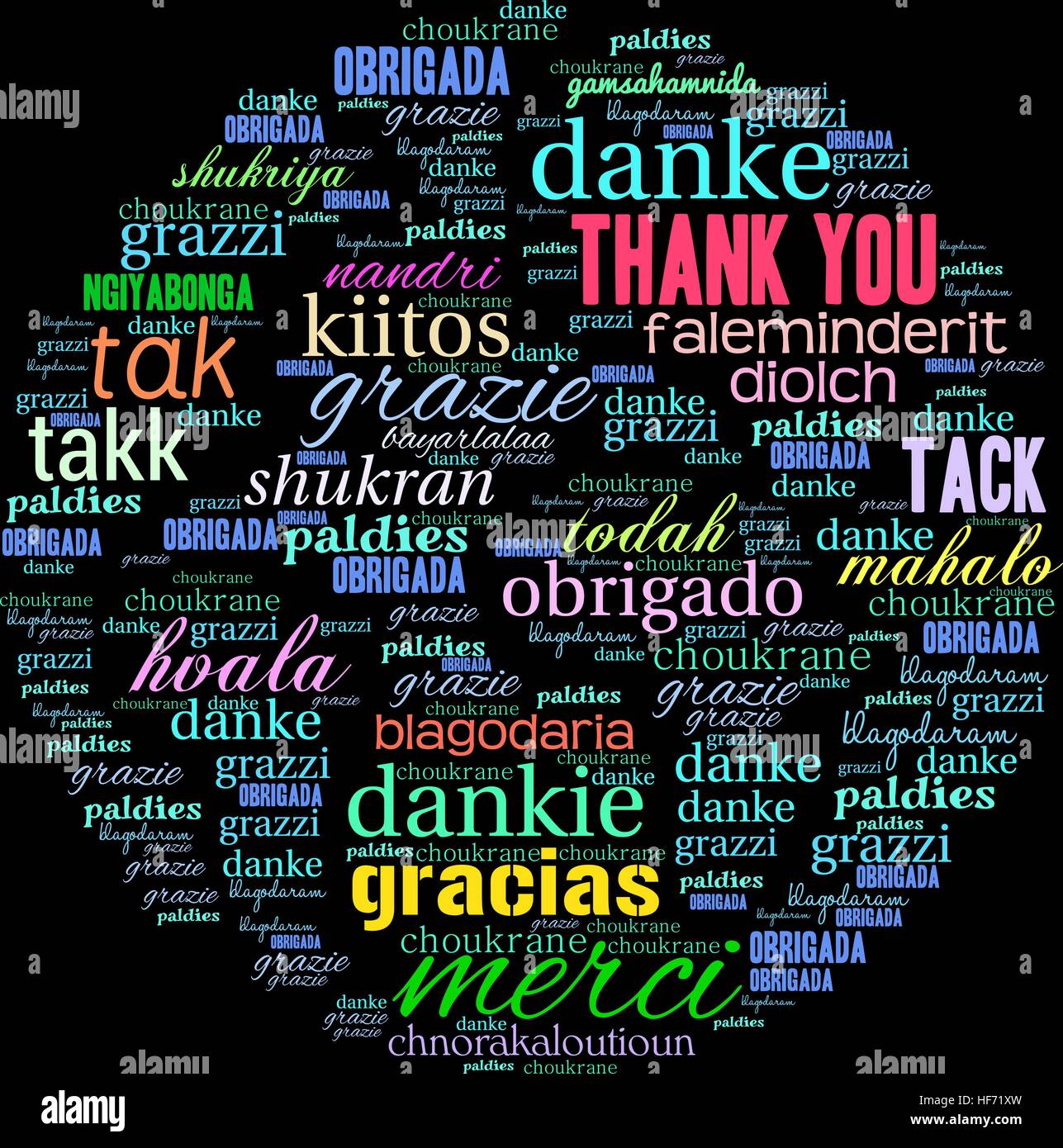 Merci Nuage de mots sur un fond blanc Image Vectorielle Stock - Alamy
