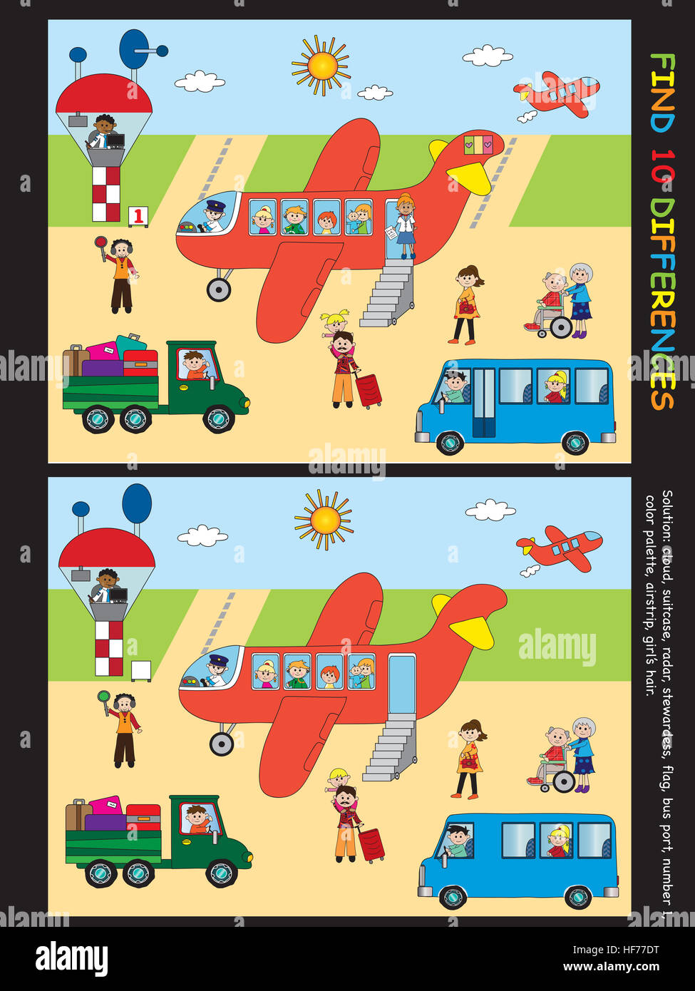 Jeu pour les enfants : Trouvez les différences 10 Photo Stock - Alamy