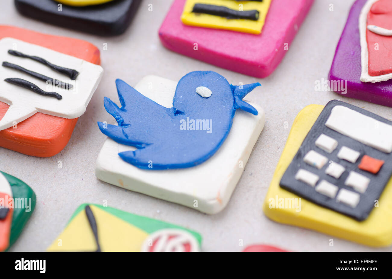 Des icônes d'application de la pâte à modeler Photo Stock - Alamy