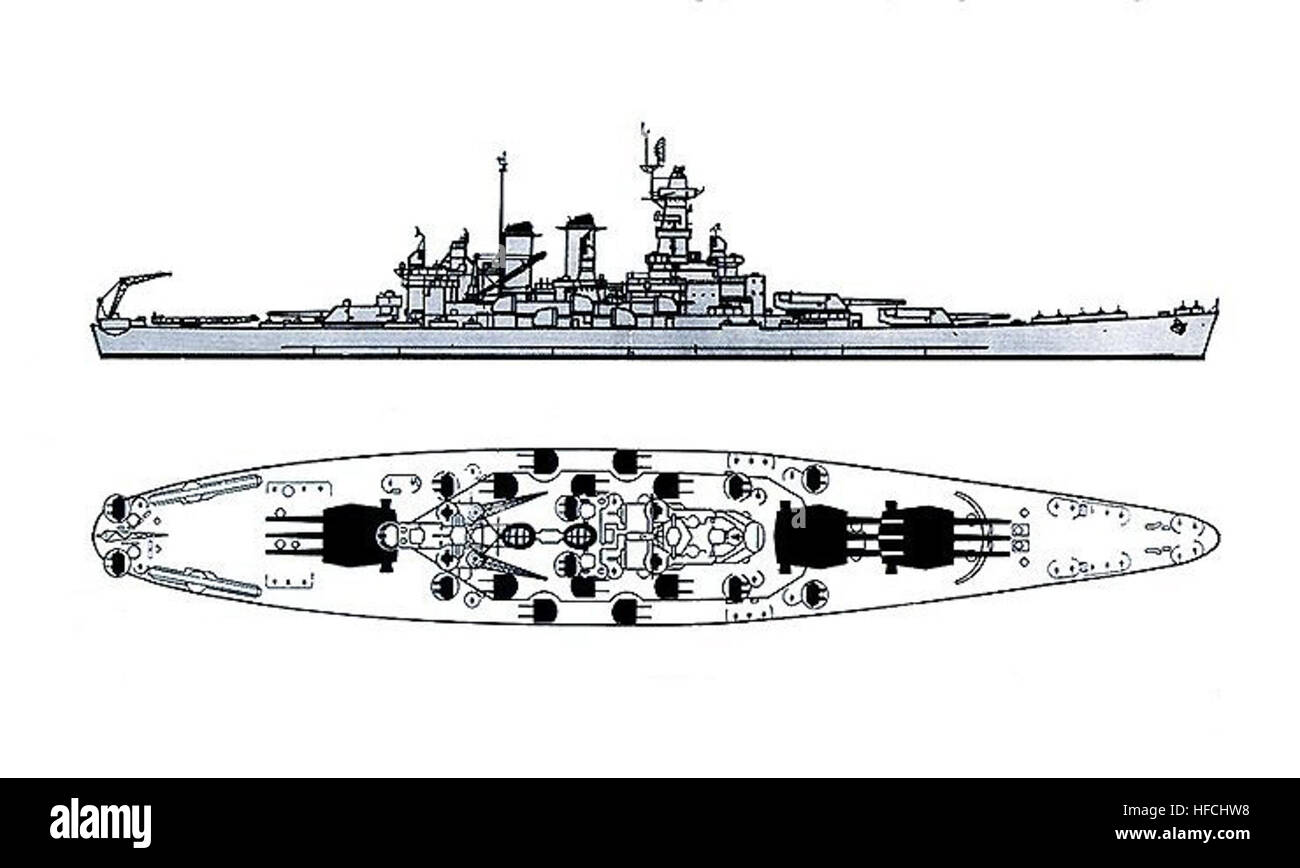 Cuirassé de classe de la caroline du nord Banque de photographies et d ...