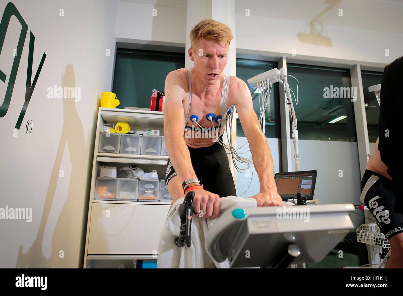 08.12.2016. Gand, Belgique. Marcel Sieberg (GER) Rider de LOTTO SOUDAL photographié lors de la ...