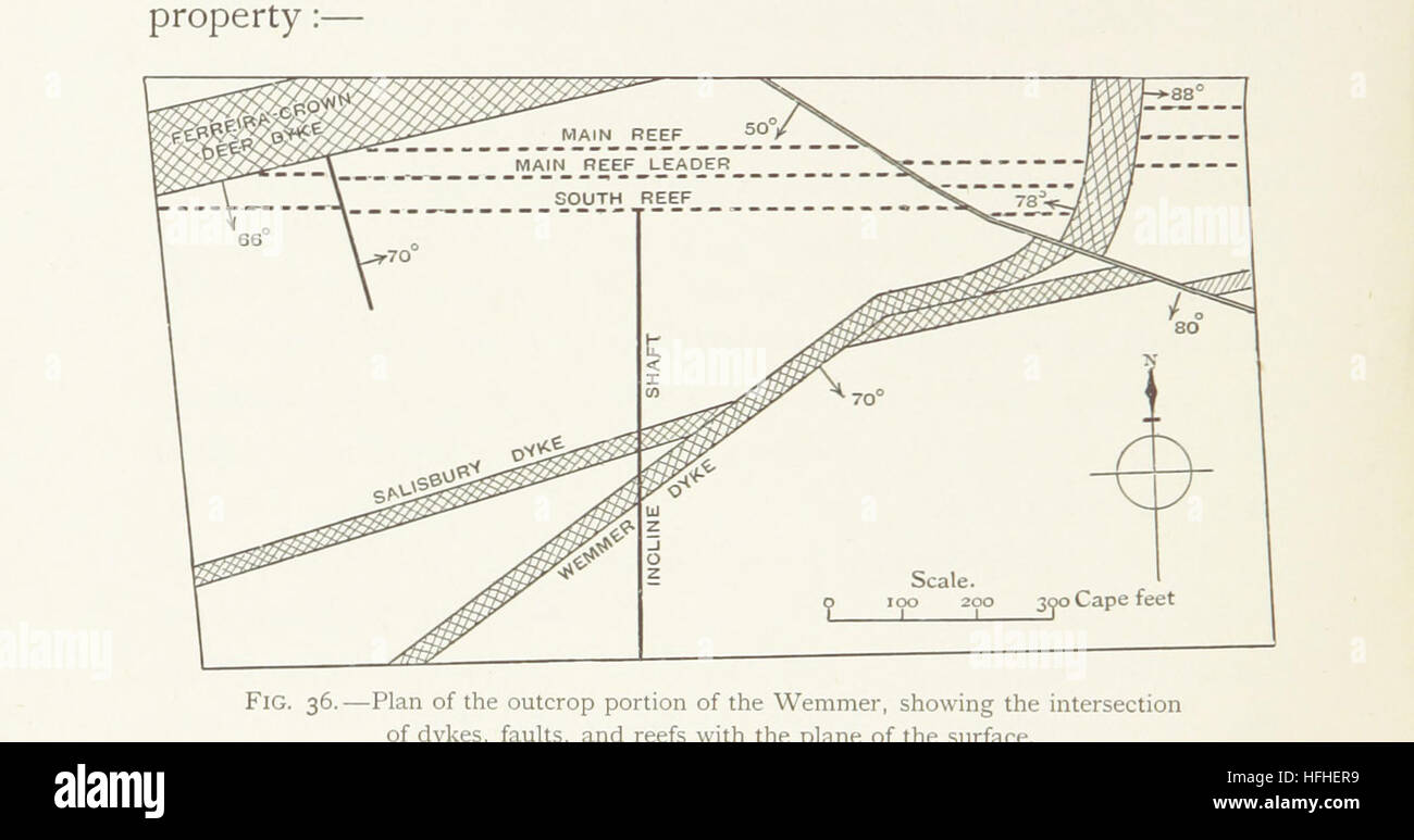 Le Witwatersrand Goldfields Banket et pratiques minières image prise à ...