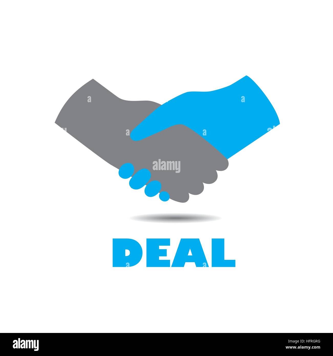 Traiter et l'icône représentée par le logo de l'accord deux mains en ...