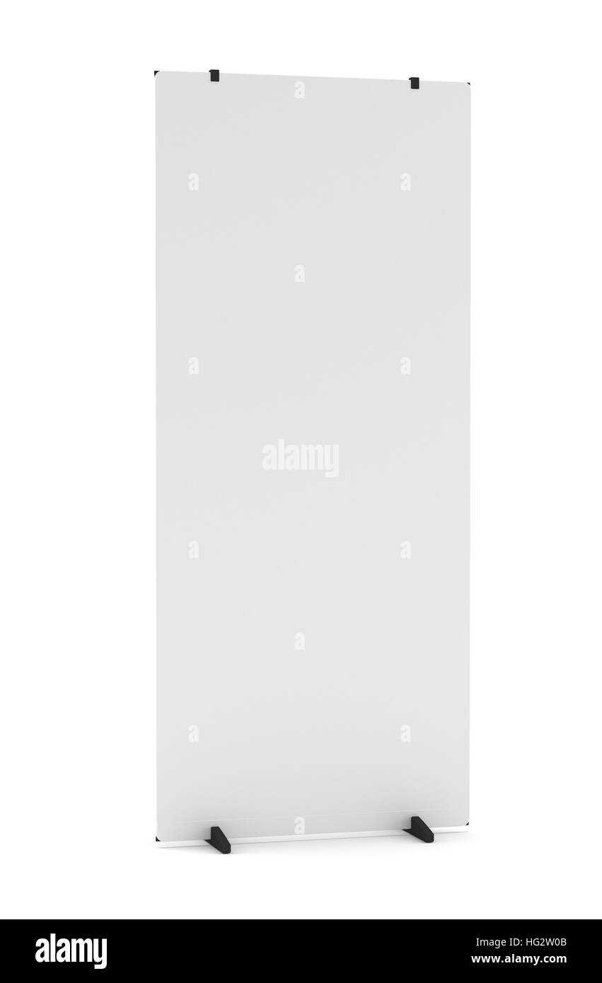 Roll up banner vertical template Banque d'images noir et blanc - Alamy