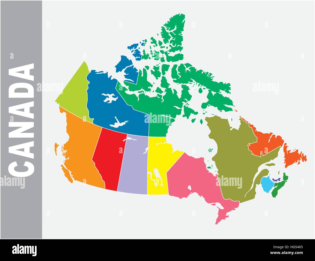 Canada political map Banque de photographies et d’images à haute ...