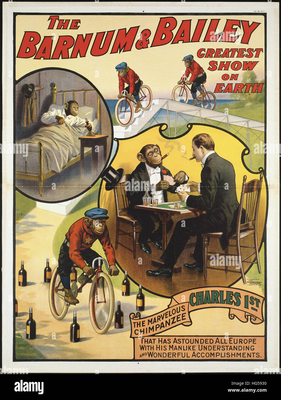 Affiche de cirque Barnum & Bailey - Le plus grand spectacle sur terre ...