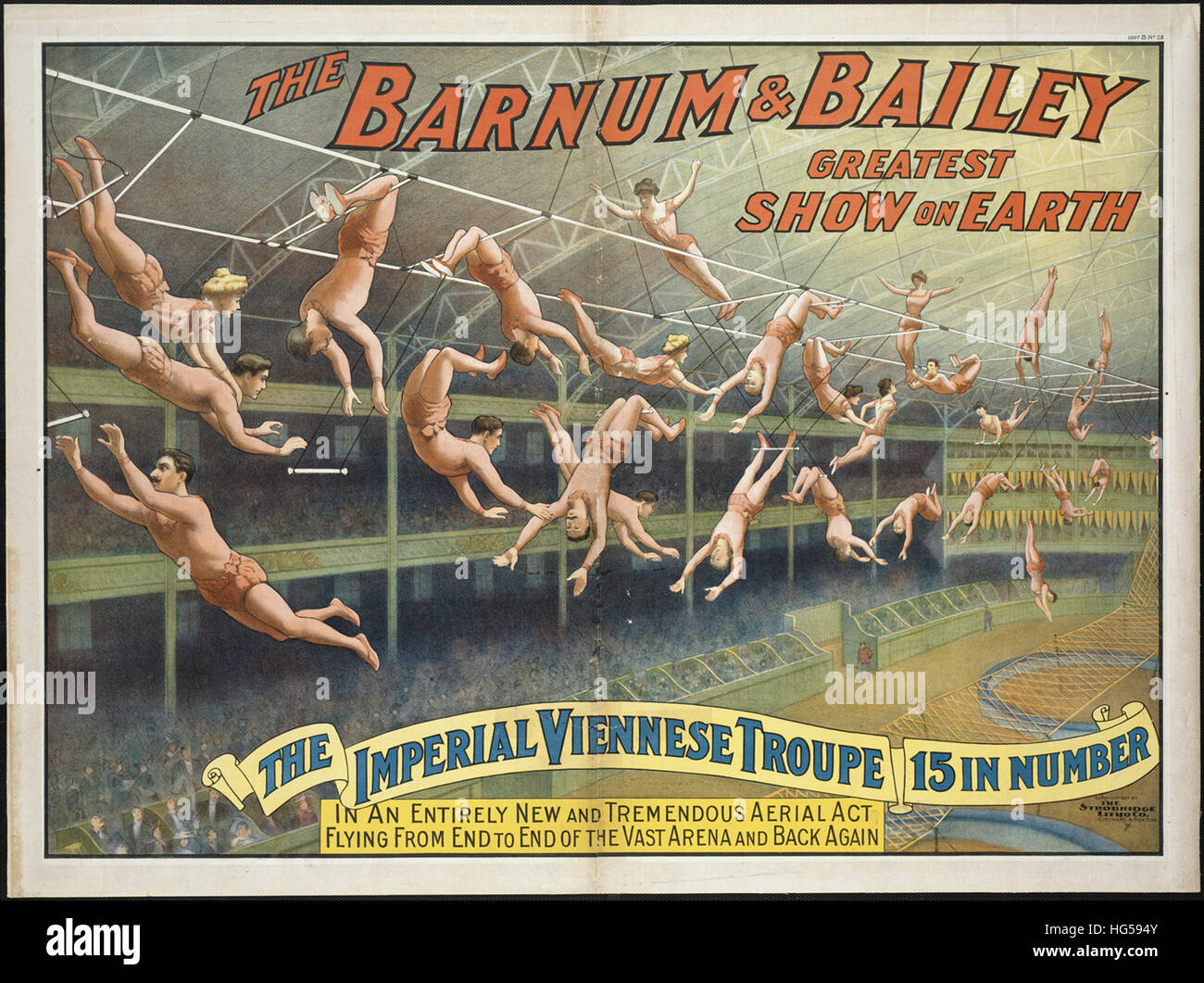 Affiche de cirque Barnum & Bailey - Le plus grand spectacle sur terre ...
