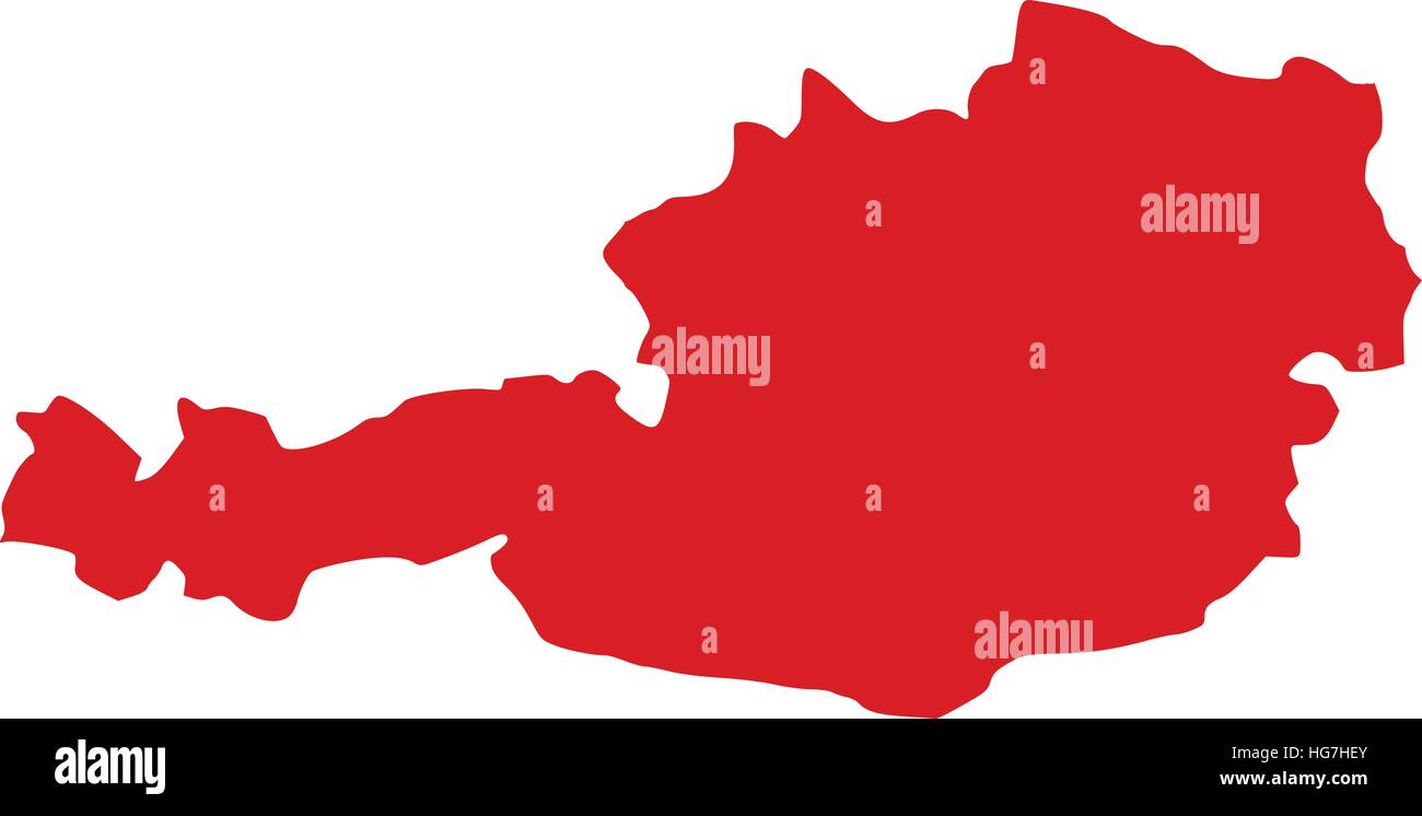 Autriche map Banque d'images vectorielles - Alamy