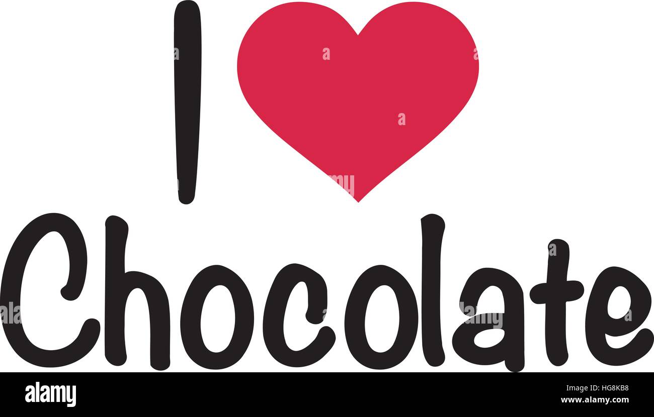 J'aime le chocolat Banque d'images vectorielles - Alamy