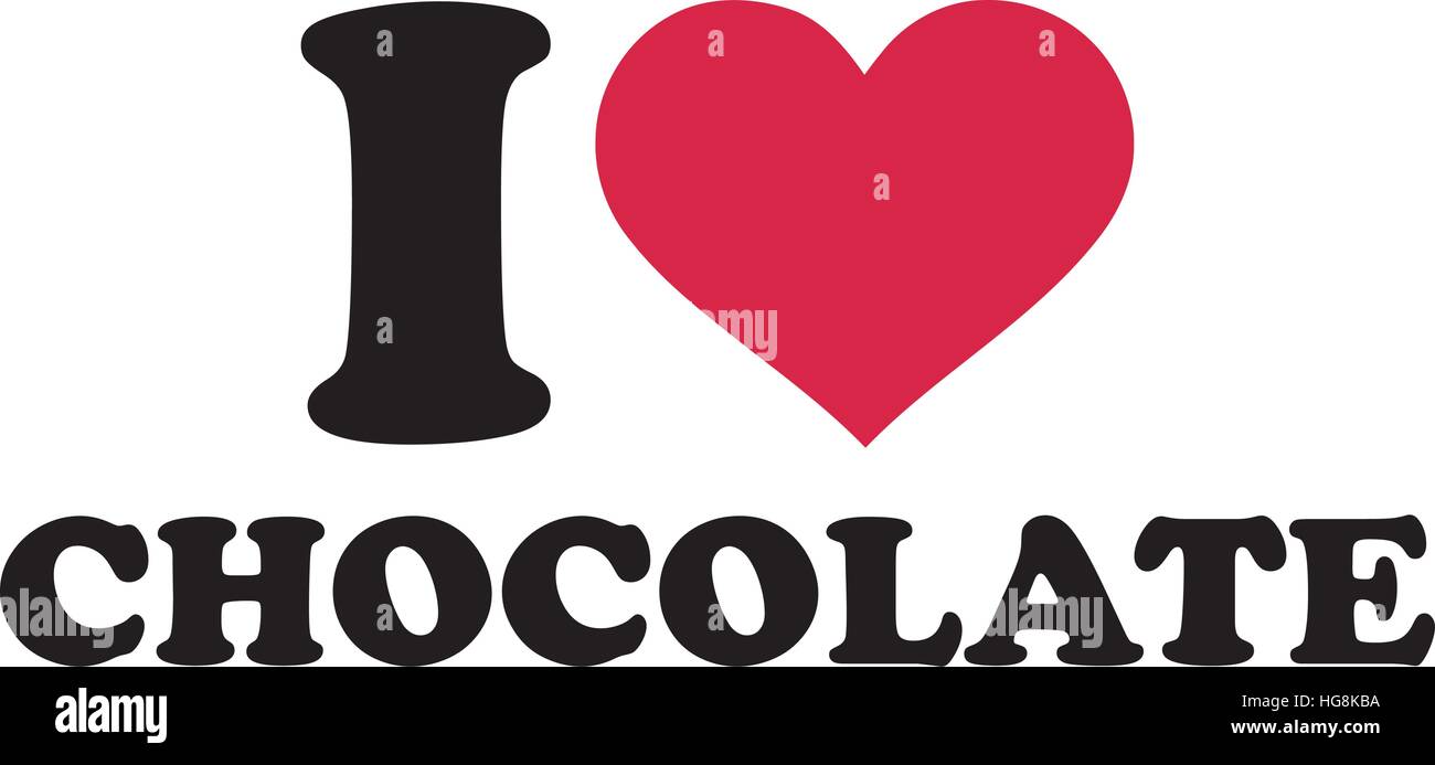 J'aime le chocolat Banque d'images vectorielles - Alamy