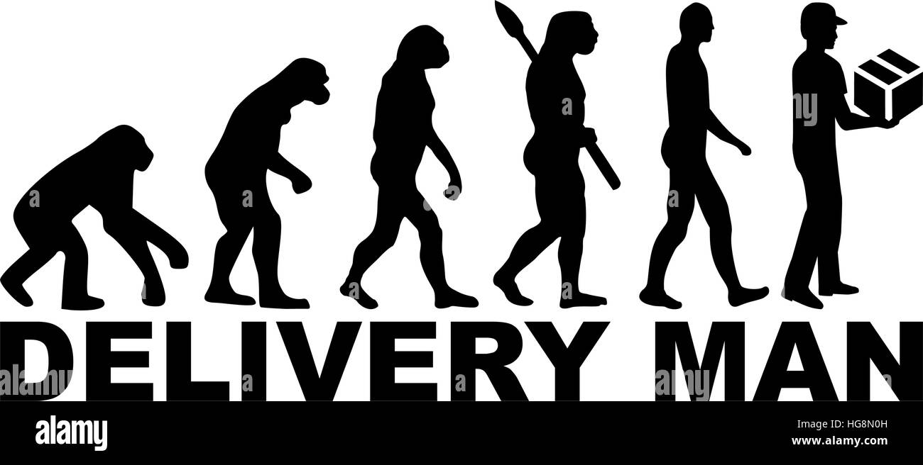 Evolution of man silhouette Banque d'images vectorielles - Alamy
