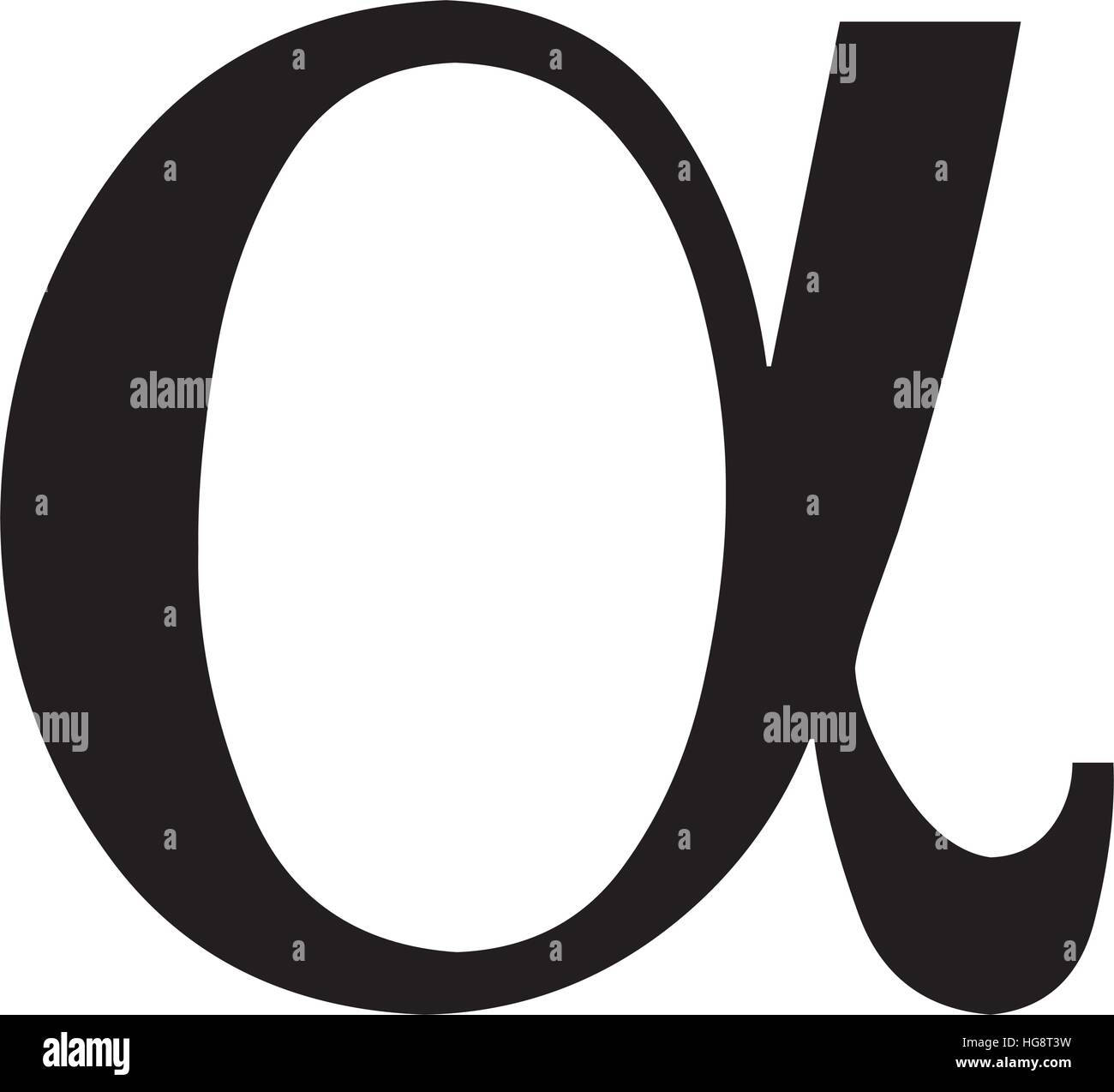 Lettre grecque alpha Banque d'images vectorielles - Alamy