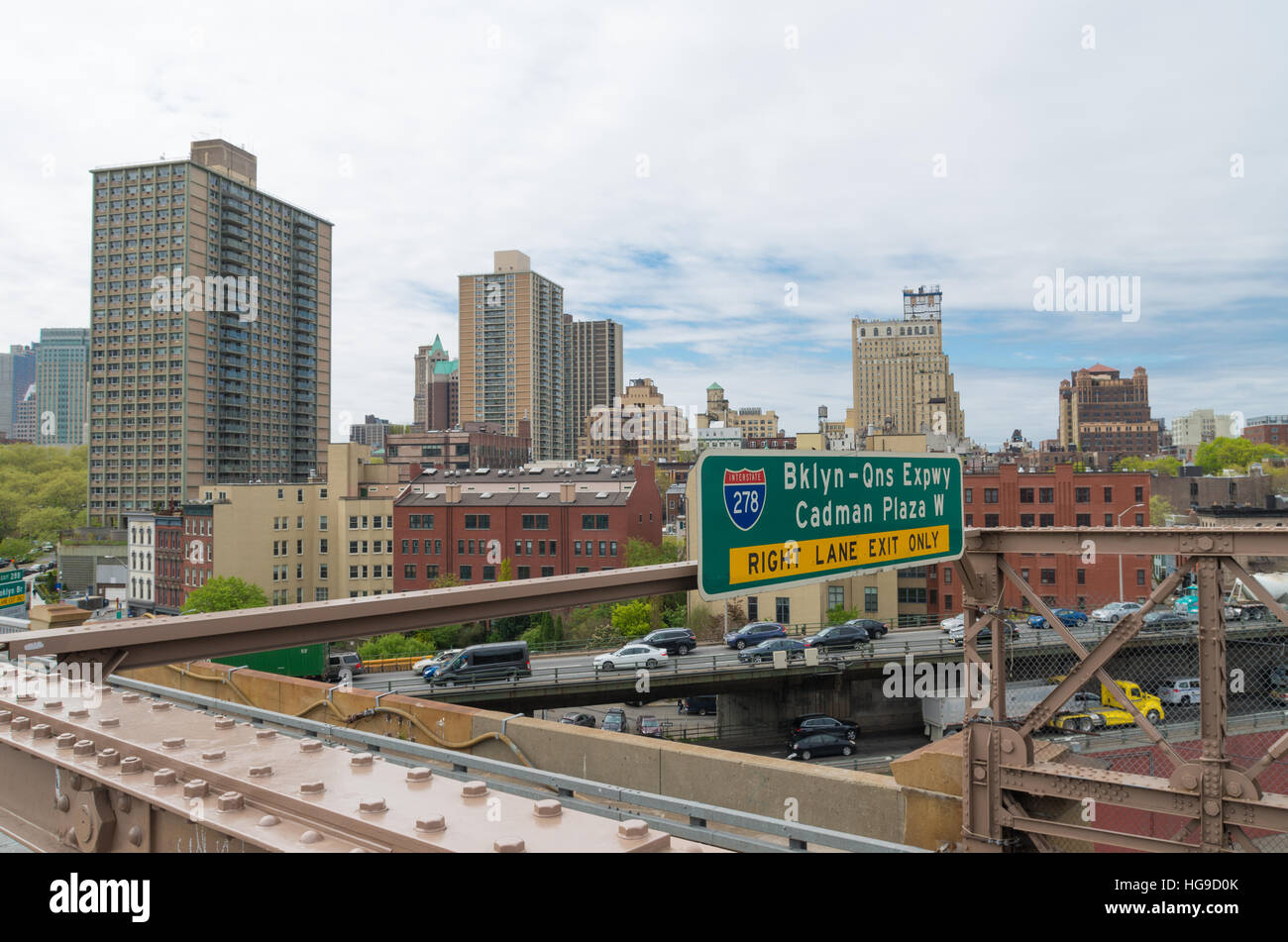 Bqe expressway brooklyn queens expressway autoroute Banque de ...