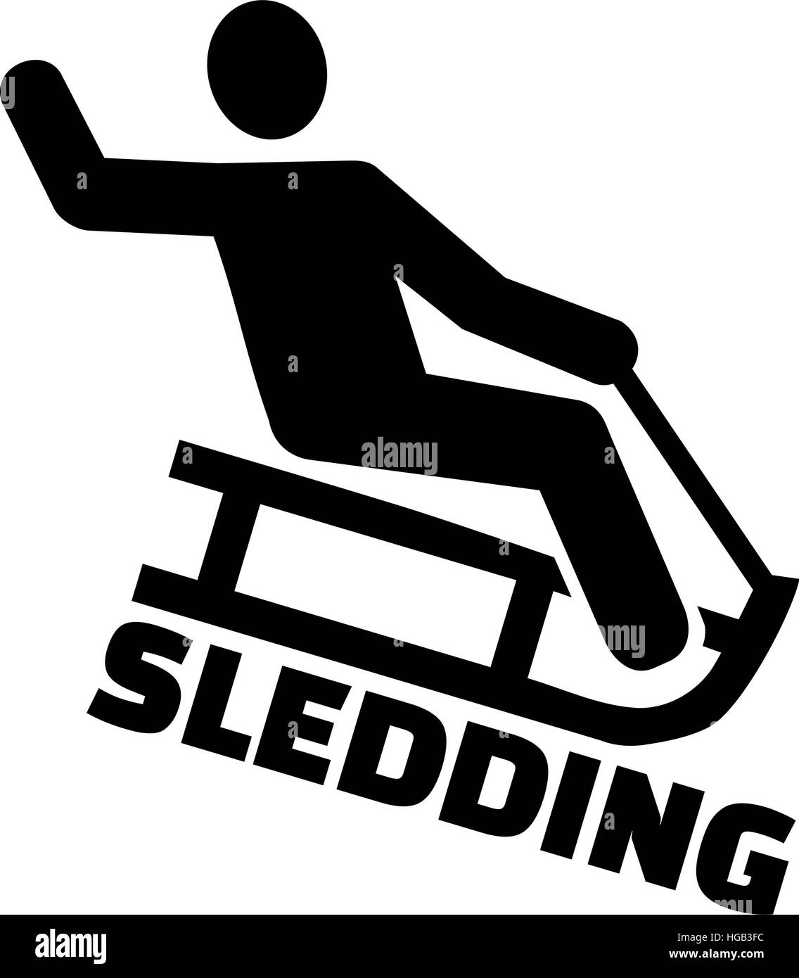 Descente en luge Banque d'images vectorielles - Alamy