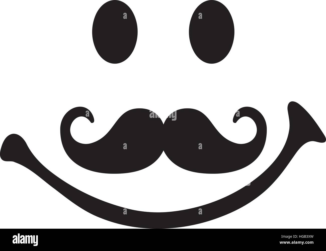 Smiley vector moustache Banque de photographies et d’images à haute ...