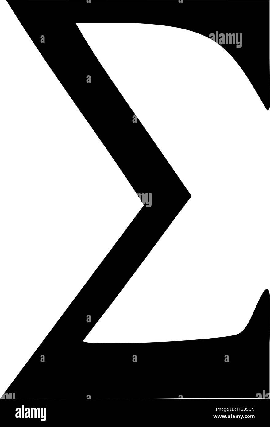 Lettre grecque sigma Banque d'images vectorielles - Alamy