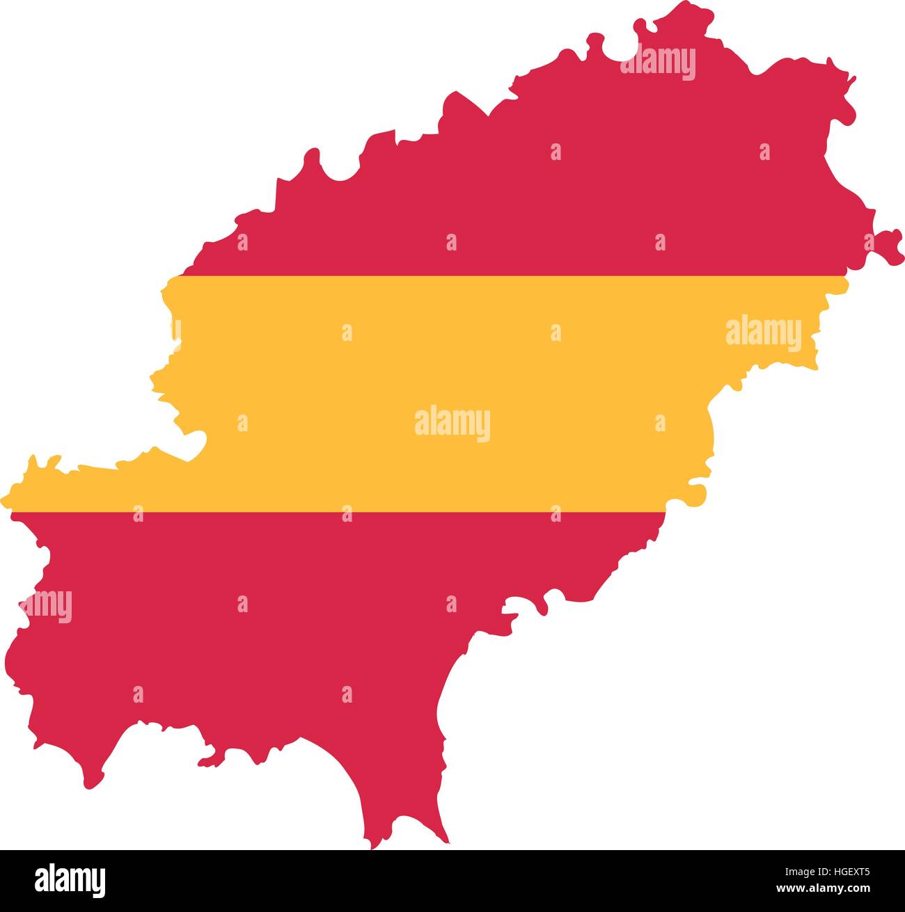 La carte d'Ibiza avec drapeau silhouette Image Vectorielle Stock - Alamy