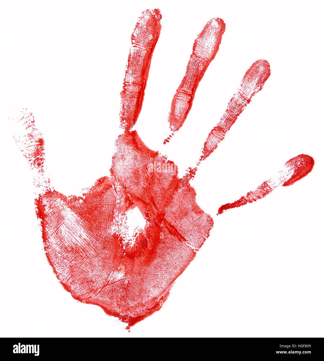 Empreinte de main rouge Banque de photographies et d’images à haute ...
