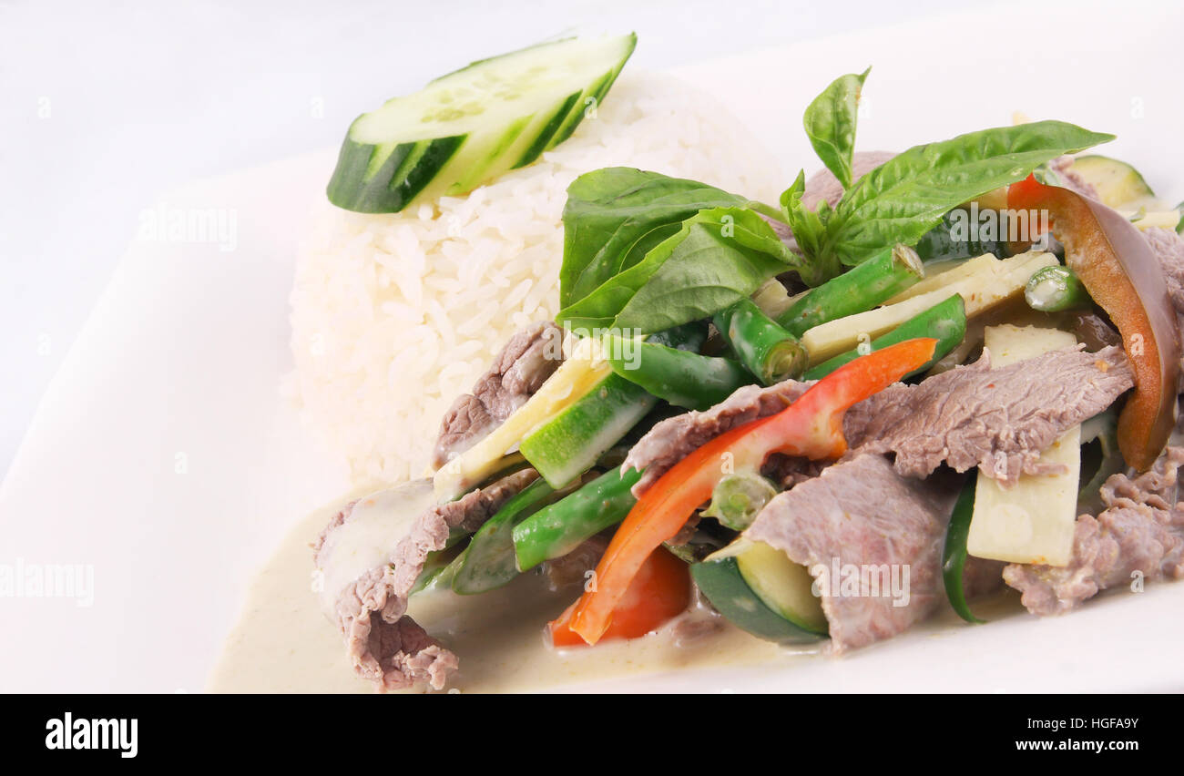 Boeuf au curry vert Banque de photographies et d’images à haute ...