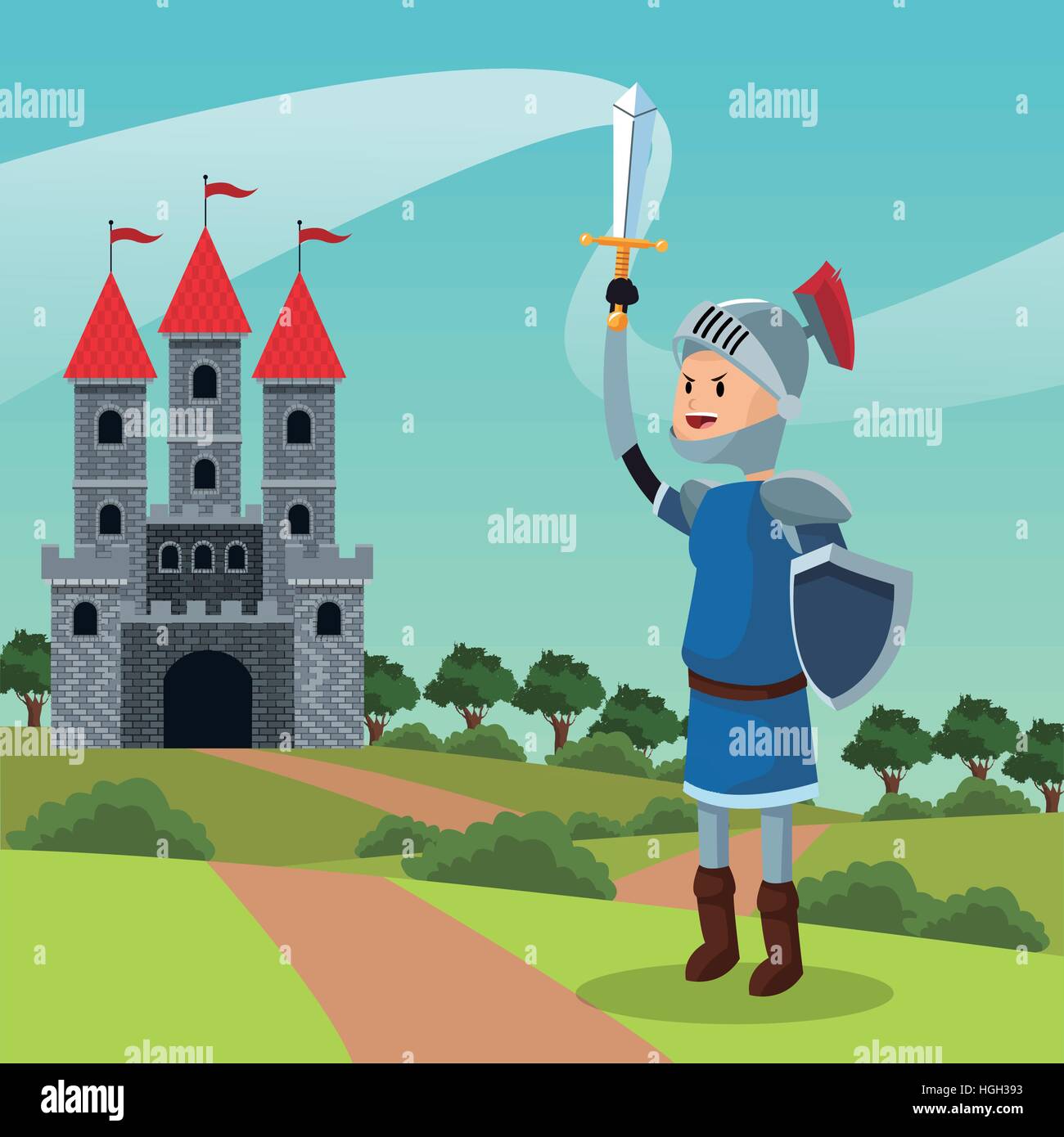 Gothic armor Banque d'images vectorielles - Alamy