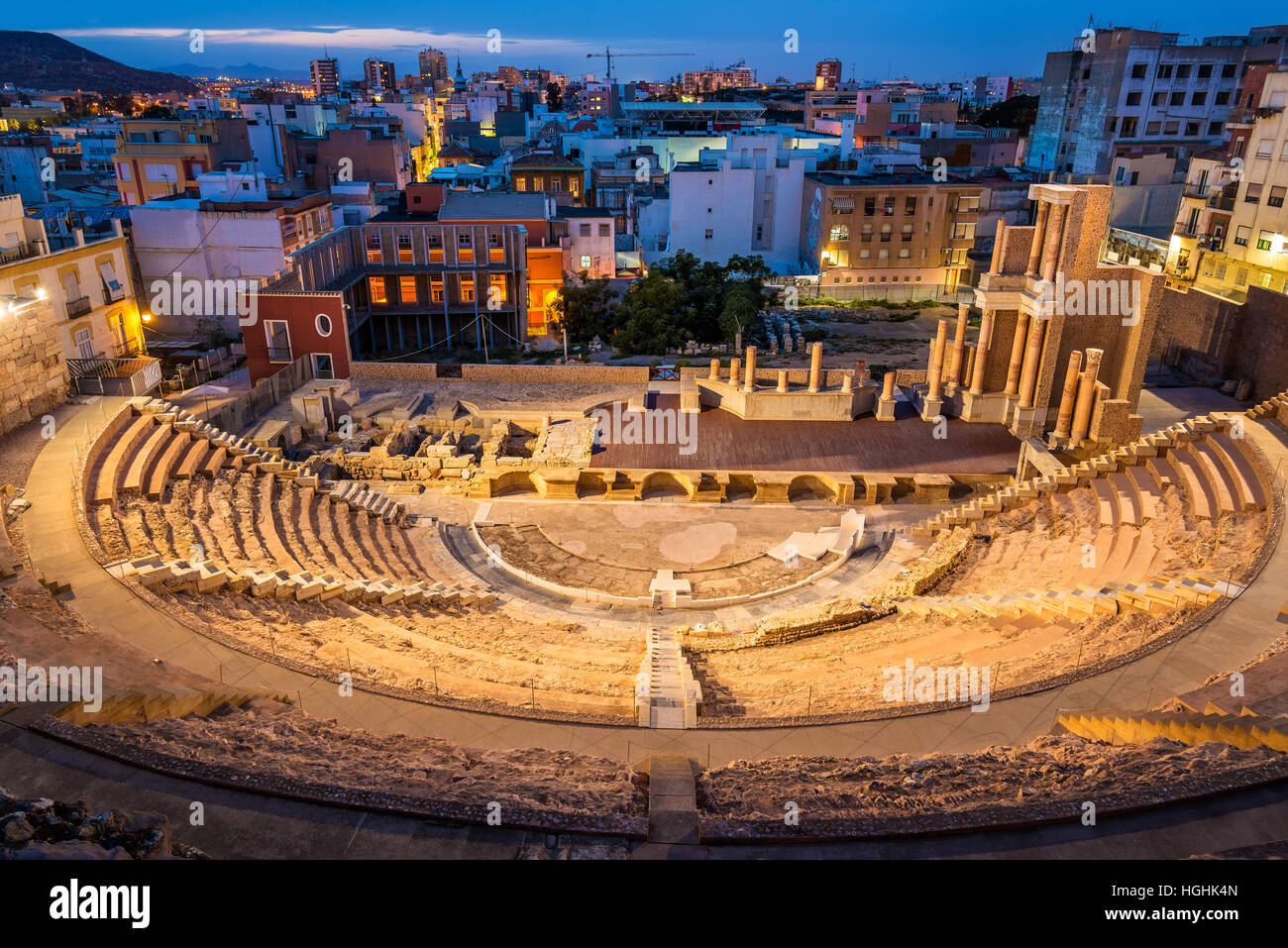 Le Théâtre Romain de Carthagène, Espagne Photo Stock - Alamy