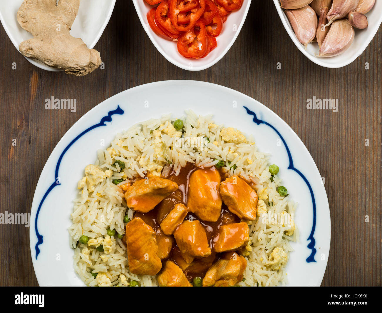 Riz Au Poulet Chinois Banque d'image et photos - Alamy