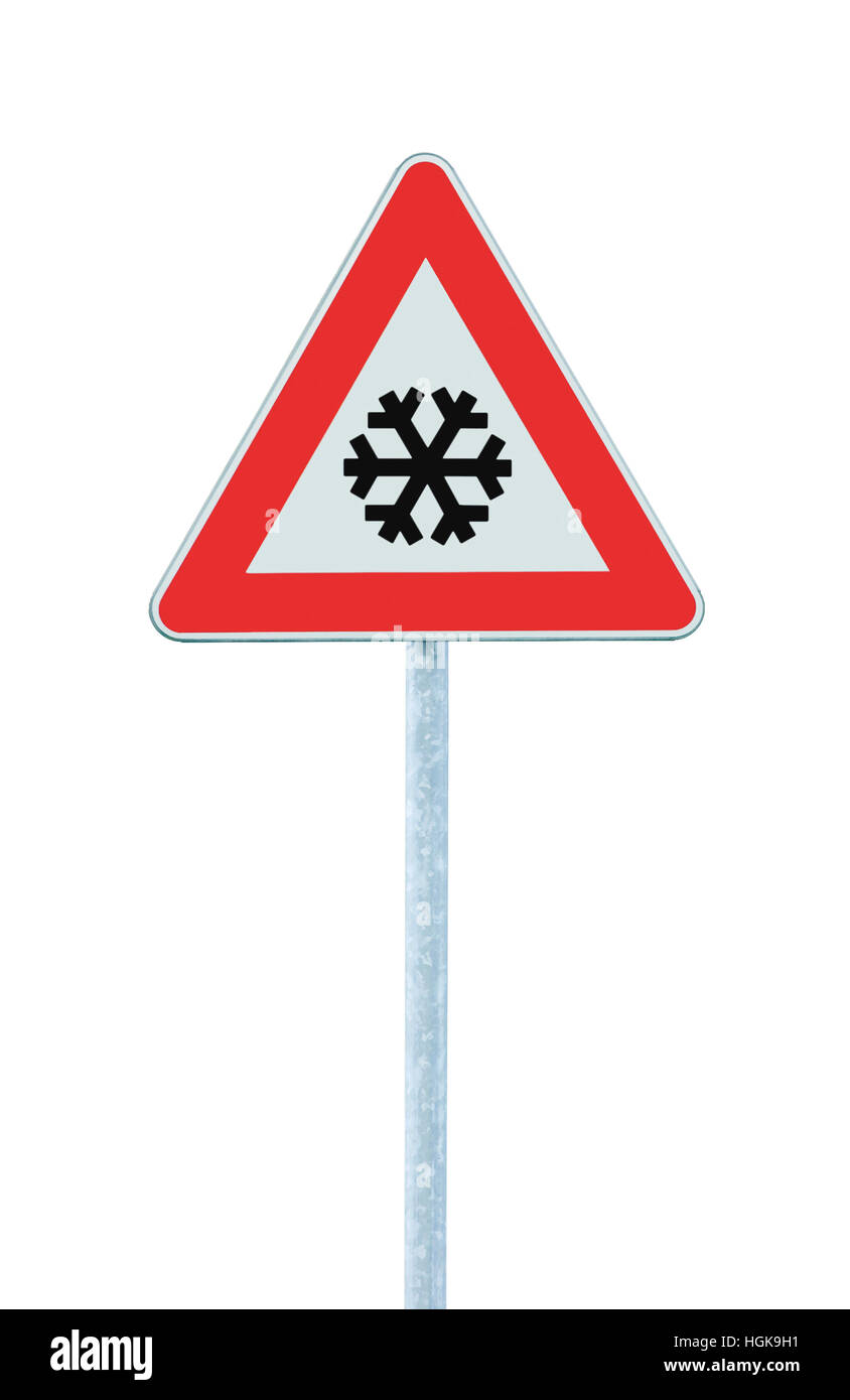 Panneau Rouge Flocon Autoroute