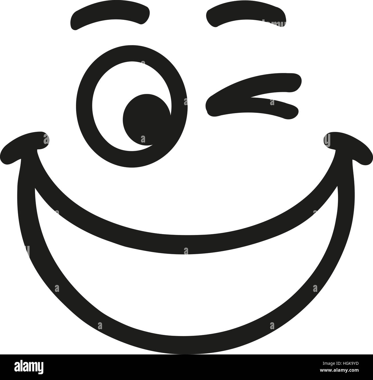 Smiley face icon laughing Banque de photographies et d’images à haute ...