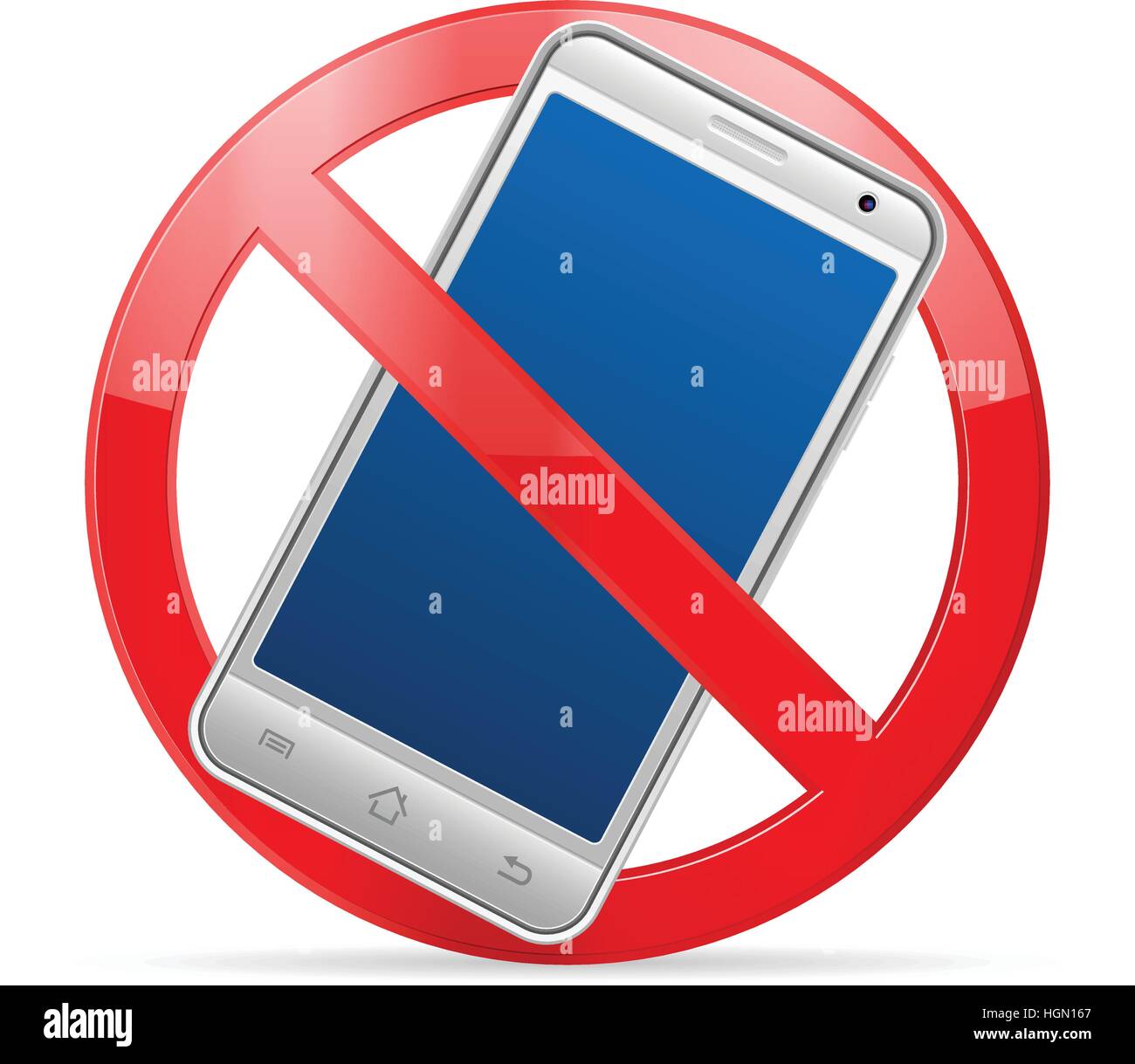 Phone prohibition sign Banque d'images vectorielles - Alamy